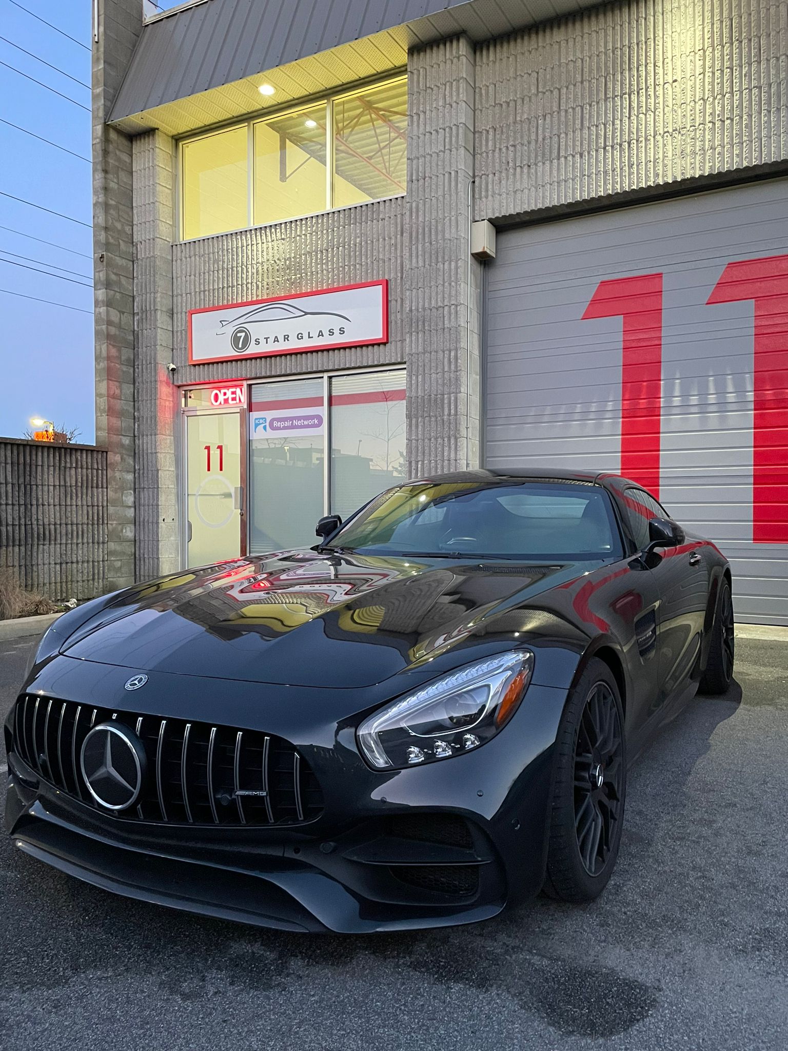 Mercedes AMG GT Windshield Replacement – Seven Star Glass – Richmond, B.C.
